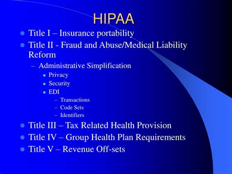 Ppt Hipaa Powerpoint Presentation Free Download Id4470092