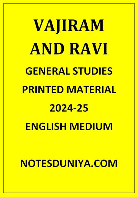 Vajiram And Ravi General Studies Full Set Printed Notes 2024 25