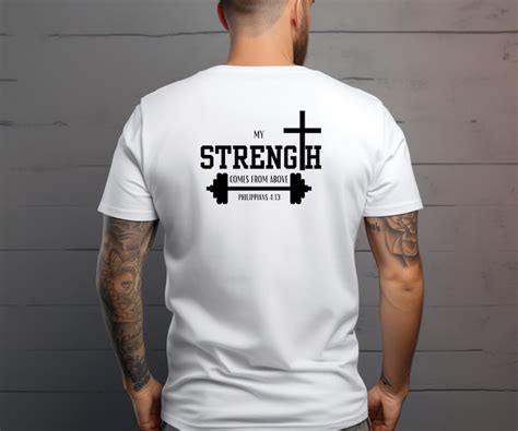 Christian Workout T Shirt Christian Apparel Bible Verse T Shirt