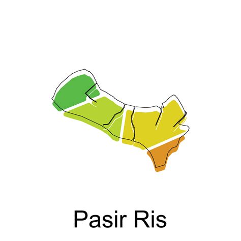Vector Map Of Pasir Ris Colorful Illustration Template Design On White Background 26177388
