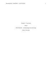 BUSI 504 Case Study CH6 Docx Running Head CHAPTER 6 CASE STUDY