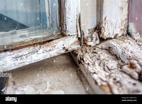 Detail Of Damaged Wooden Window Frame Stock Photo Alamy