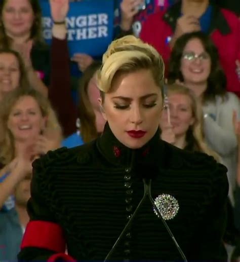 Lady Gaga Wears Michael Jackson Jacket At Hillary Clinton Rally