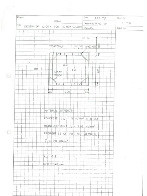 Box Culvert Structure Calculation Pdf