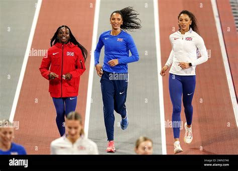 Great Britains Ama Pipi Lina Nielson And Laviai Nielsen During A Training Session Ahead Of The