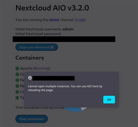 AIO V3 2 0 Installed Unable To Open Nextcloud After Install Installation Nextcloud Community