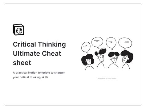 Critical Thinking Cheat Sheet Free Notion Template By Mohammad Adineh On Dribbble