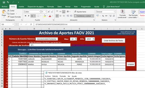 Macro Excel Para Nómina Faov Txt V2024
