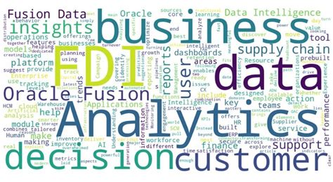 Oracle Fusion Data Intelligence Fdi Transforming Enterprise Data