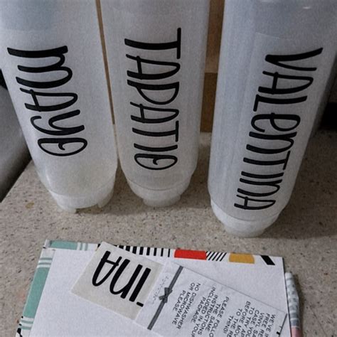 Condiment Labels Bottle Labels Ketchup Bottle Labels Oil Bottle