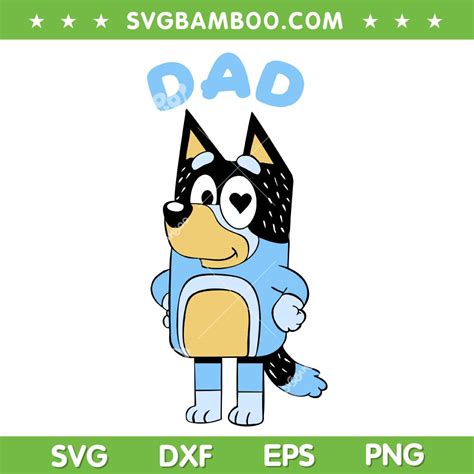 Cartoon Bluey Dad Svg Png