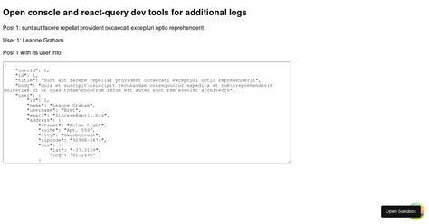 Queries Composition Codesandbox