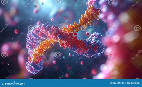 Ribosome Decoding Mrna With Codon Anticodon Interactions Forming A Growing Protein Chain Royalty