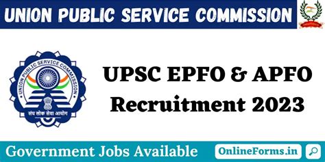 UPSC EPFO APFO Recruitment Admit Card Post