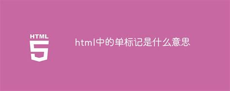 Html中的单标记是什么意思 站长资讯网