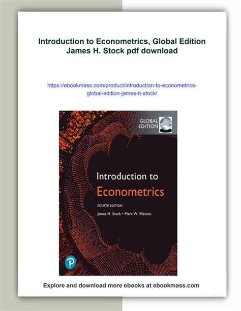 Introduction To Econometrics Global Edition James H Stock Pdf