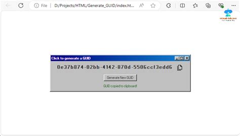 Html Javascript Generate Guid Vgeek Tales From Real It System Administration Environment