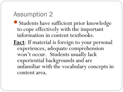False Assumptions Ppt