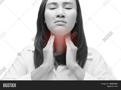 Sore Throat Woman On Image And Photo Free Trial Bigstock