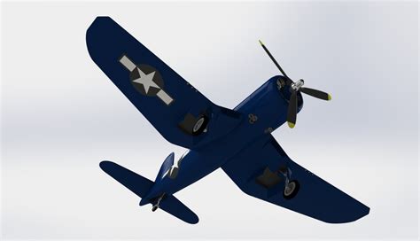 Vought F4u Corsair Sw Stp飞机 Solidworks 2012 模型图纸下载 懒石网