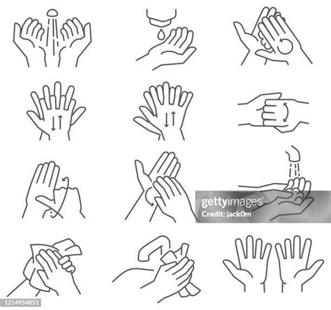 650 Handwashing Icon Set High Res Illustrations Getty Images