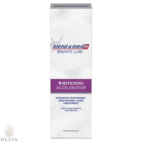 Blendamed 3d White Luxe Pasta Za Brzo Izbeljivanje Zuba 75ml Oliva