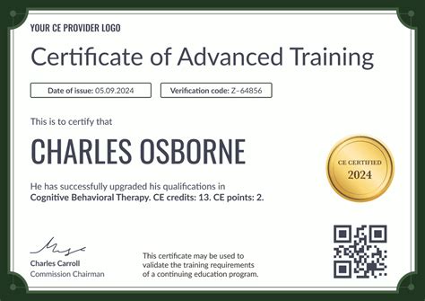 Continuing Education Ce Certificate Templates Free To Edit