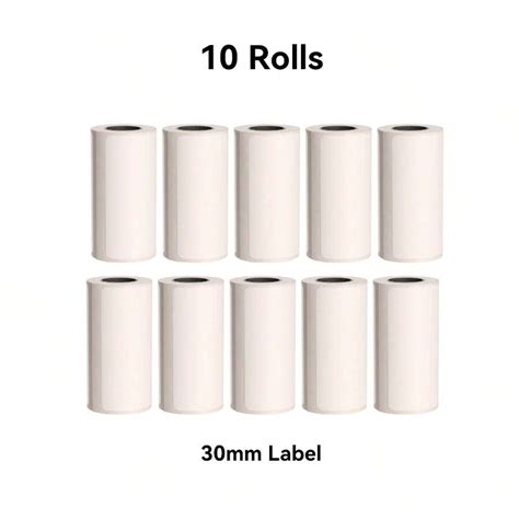 Mini Printer Label Paper Thermal Paper White Label Sticker Print Papers Rolls Tear Proof Water