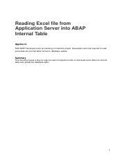 Reading Excel File From Application Server Into Abap Internal Table
