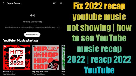 Fix 2022 Recap Youtube Music Not Showing How To See YouTube Music