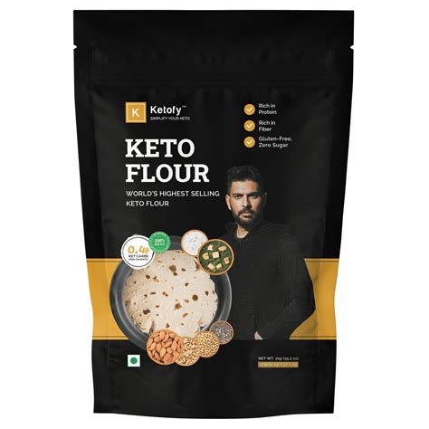 Buy Ketofy Keto Flour 1kg 04g Net Carb Per Roti Ultra Low Gi