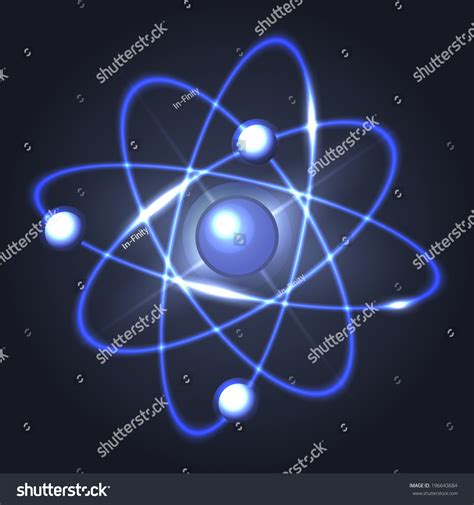 Model Abstract Atom Structure Vector Illustration Stock Vector Royalty