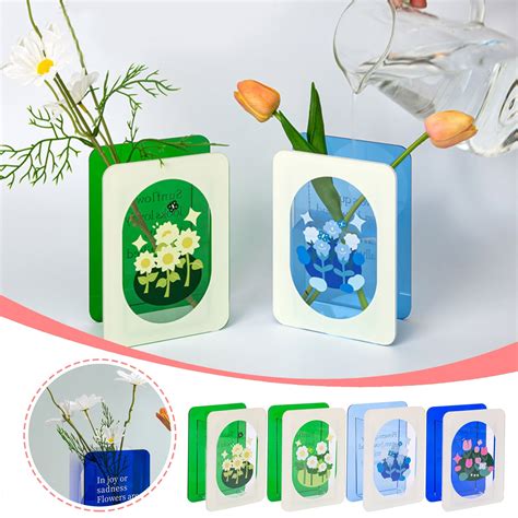 Hjktuzi Plant Pots Flower Pots Creative Flower World Acrylic Vase Home