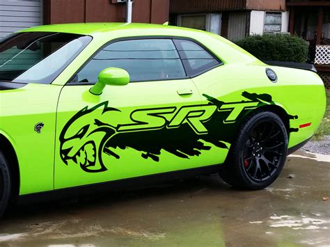 Dodge Challenger Charger Srt Hellcat Splash Grunge Hell Cat Vinyl Decal