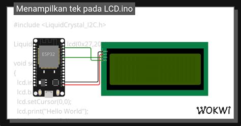 menampilkan tek pada o wokwi esp32 stm32 arduino simulator