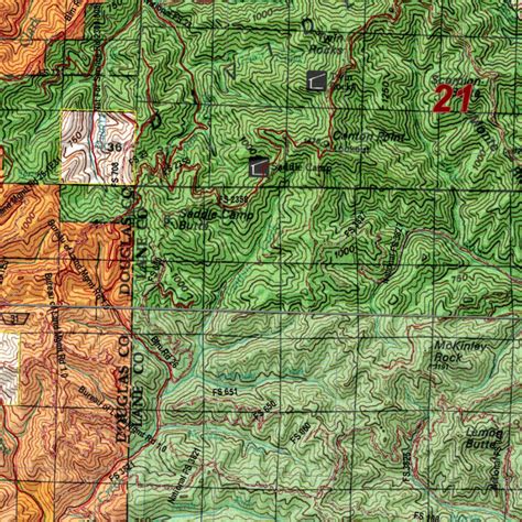 Oregon Hunting Unit 21 Indigo Land Ownership Map By Huntdata Llc