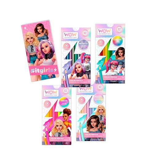 SET PAPELERÍA DE 48 LÁPICES CON LIBRETA WOW GENERATION DE KIDS