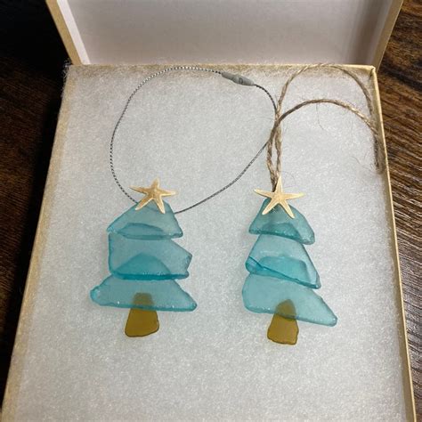 Sea Glass Christmas Ornaments Etsy
