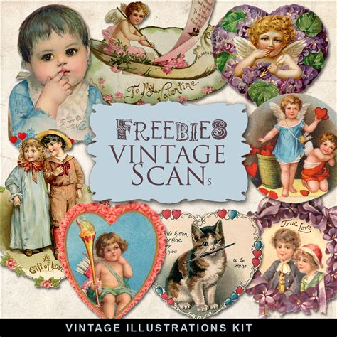 Freebies Vintage Vignettes Far Far Hill Free Database Of Digital