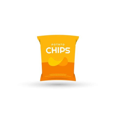 Premium Vector Snack Chips Potato Bag Plastic Packaging Logo Vector