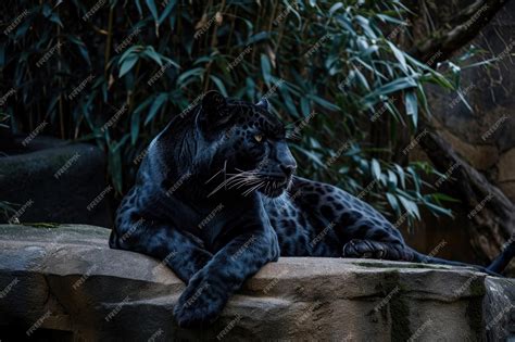 Premium Ai Image The Sheer Elegance Of The Panther In A Moment Of Repose