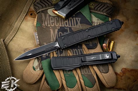 Microtech Ultratech Ii Stepside Otf Automatic Knife 34 Black Dagger