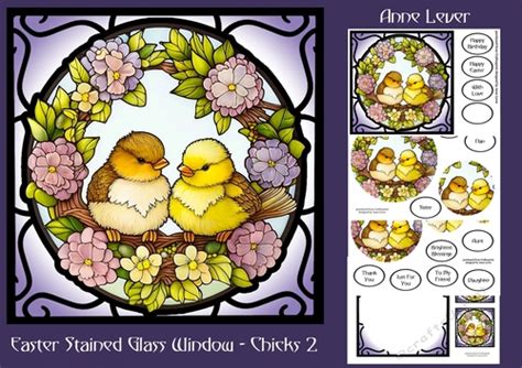 Easter Stained Glass Window Chicks 2 Cup12026961763 Craftsuprint