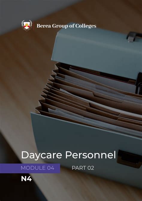 Daycare Personnel N4 Module 4 Part 2 By E Publishing