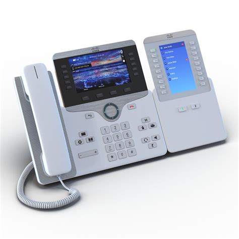 Cisco Ip Telefon 8861 Och Expansionsmodul White 3d Modell 3d Modell 49 3ds Fbx Ma Obj