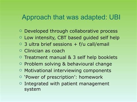 Maori Adaptation Of A Low Intensity Intervention For Primary Care Ppt