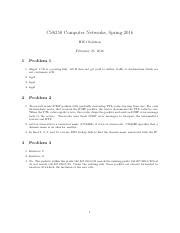 Hw Pdf CS6250 Computer Networks Spring 2016 HW1 Solution February 25