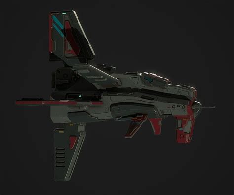 Artstation Sci Fi Scout Spaceship Game Assets