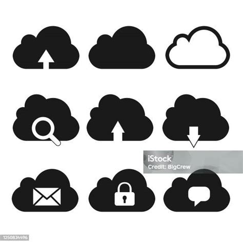 파일 및 문서 업로드 및 다운로드를 위한 클라우드 저장소 아이콘 공유 개념에 대한 스톡 벡터 아트 및 기타 이미지 공유 개념