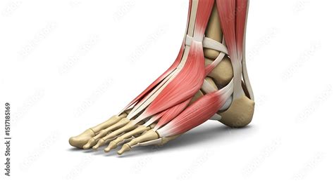 Anatomy Of Foot Muscles And Bones Diagram Showing Human Foot Structure
